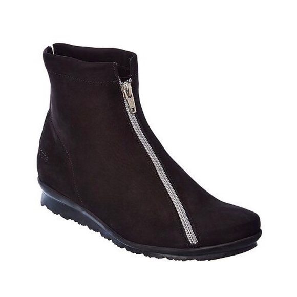 Arche | Shoes | Arche Barwol Slant Zipper Leather Ankle Booties Boots 4 ...